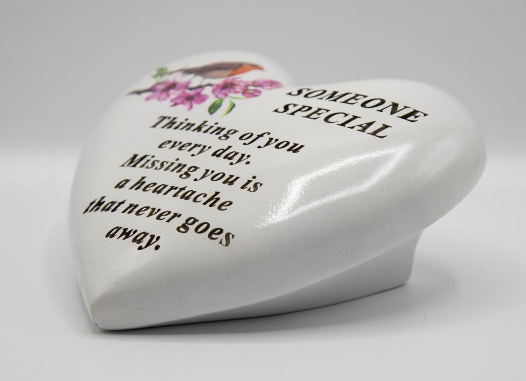 Memorial Cards Cork | MEMORIAL ROBIN HEART (Select Family Member)